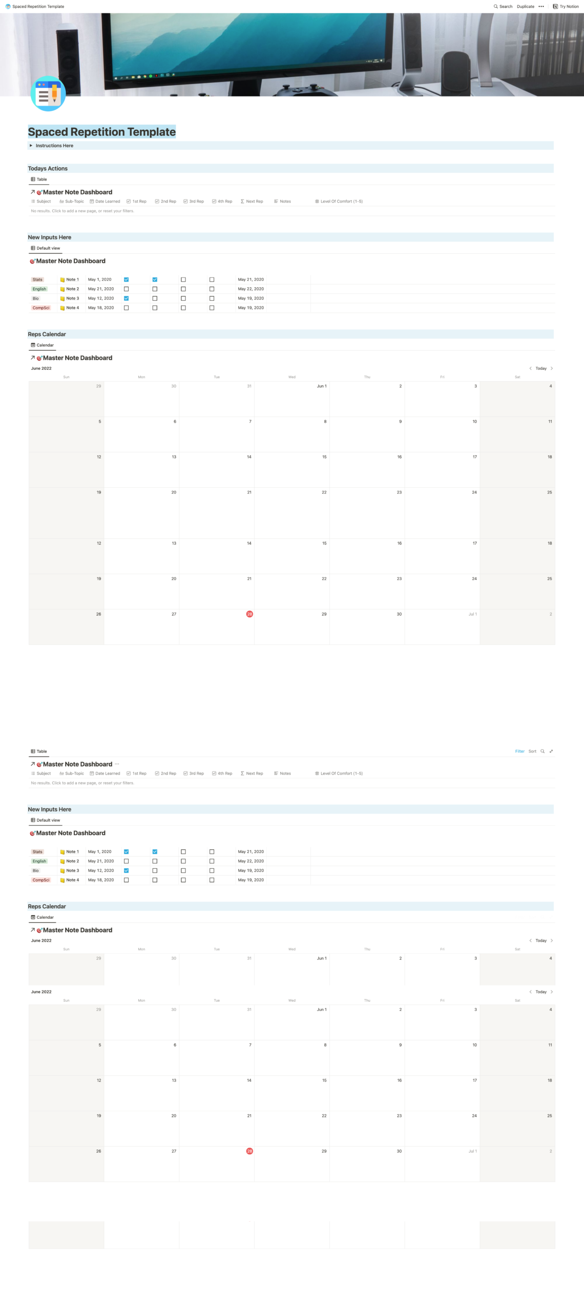 Notion Spaced Repetition Template 2023 - Pro Template Market Notion Spaced Repetition Template 2023 - Pro Template Market